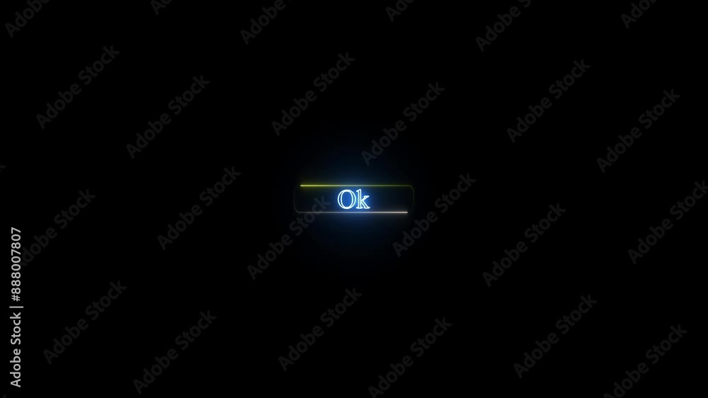 ok neon animation. Cool ok text animation perfect for an opening ...
