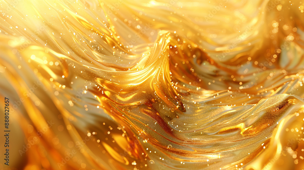 abstract 3d background with flowing liquid gold texture seamless golden ...