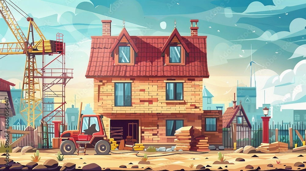 Step-by-Step Infographic of Blockhouse Construction from Foundation to ...