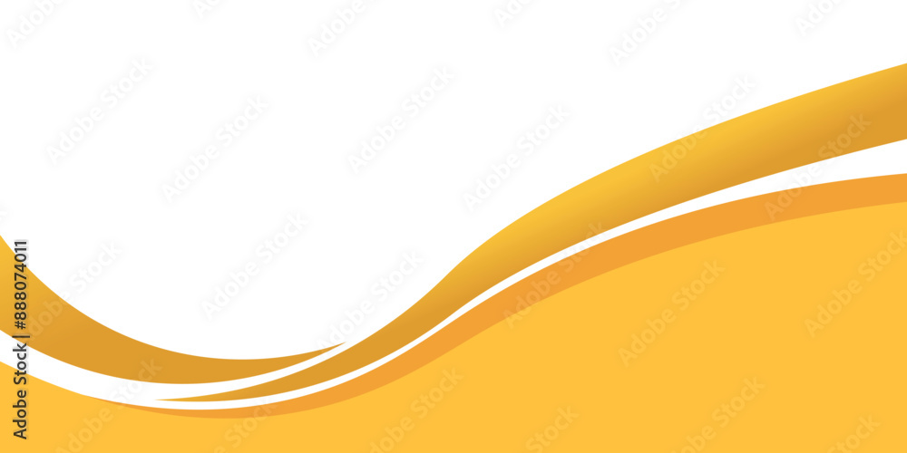 Vector orange line background curve element with white space for text and message design ...