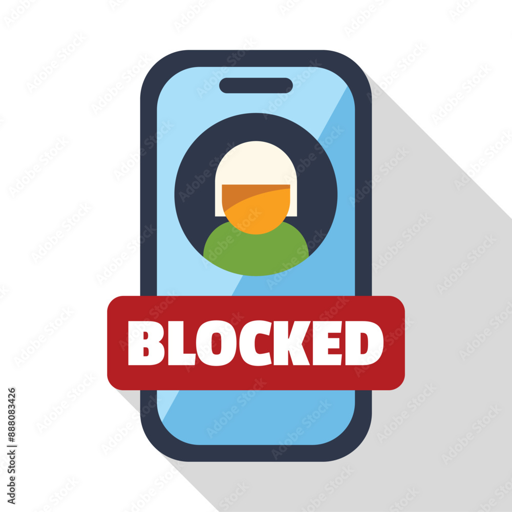 Smartphone is displaying a blocked contact, highlighting the importance ... Smartphone is displaying a blocked contact, highlighting the importance ...