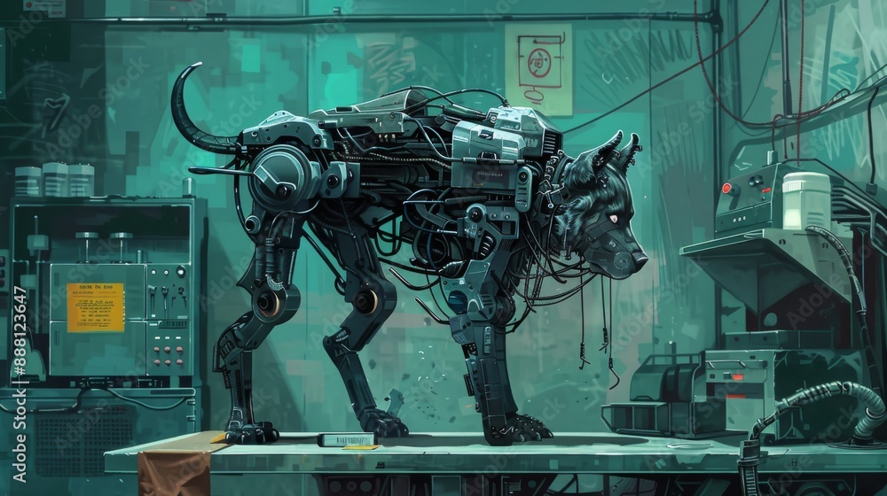 This bizarre and unsettling creature, created by a futuristic lab ...