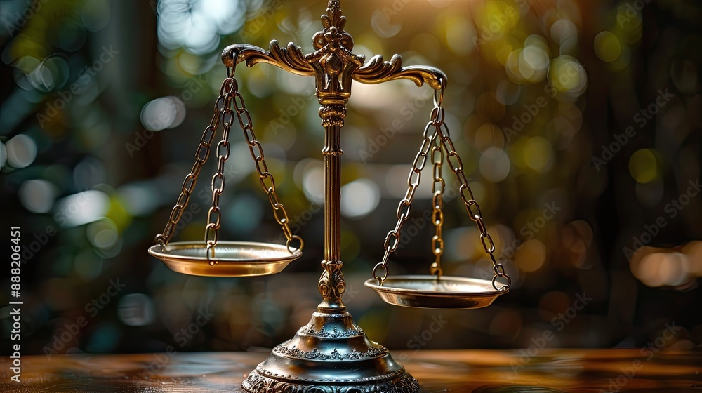 Legal office of lawyers, justice and law concept : Retro balance scale ...