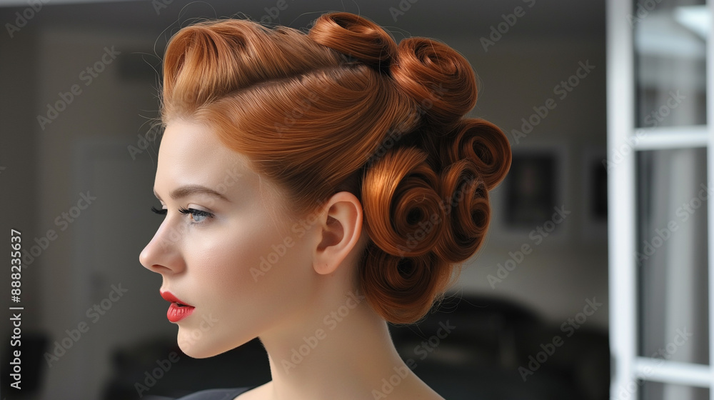 Vintage Victory Rolls: This retro hairstyle features perfectly coiled ...