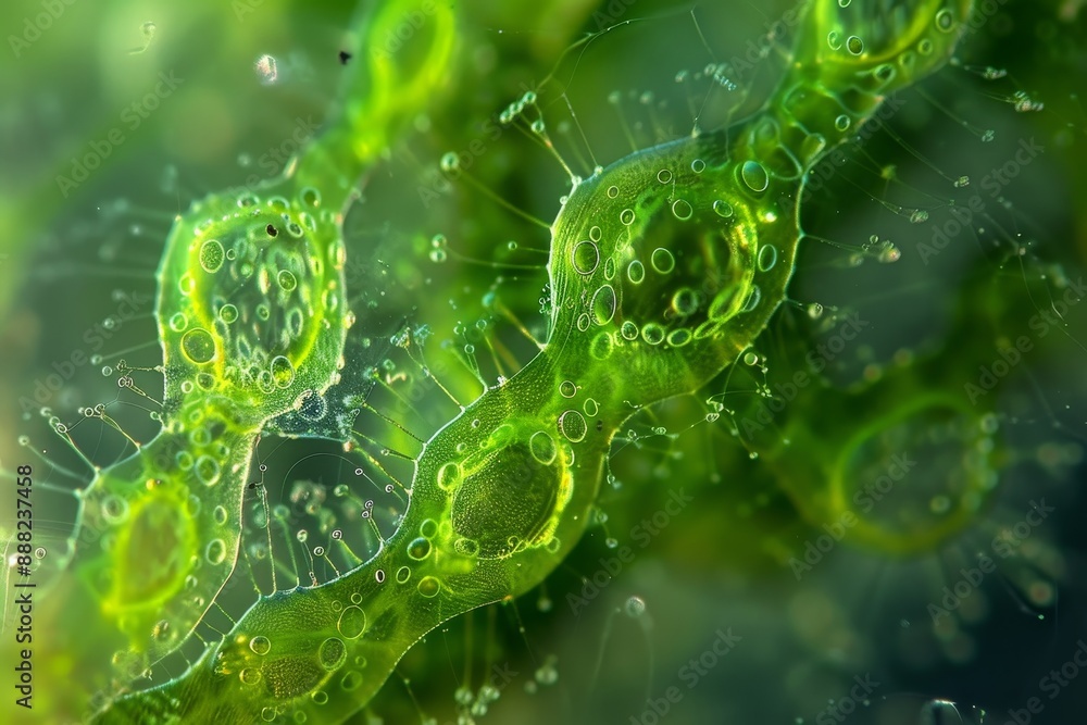 Foto de Green algae are chlorophyll containing autotrophic eukaryotes ...