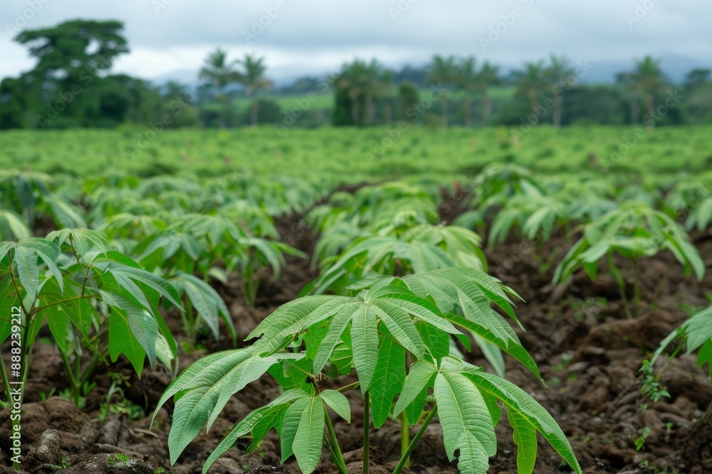 Manioc plantation in northeastern Brazil varieties include sweet ...