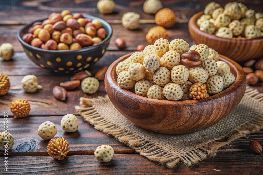 Flavored prickly water lily seeds with makhana, also known as fox nuts ...