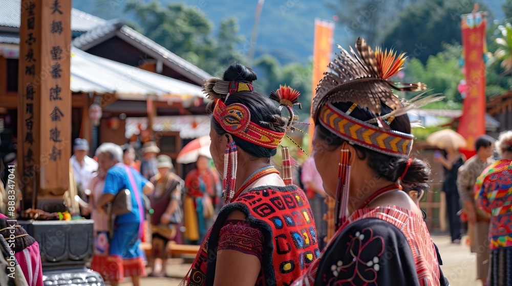 Taiwanese Indigenous Peoples in Formosan Aboriginal Village Stock Photo ...