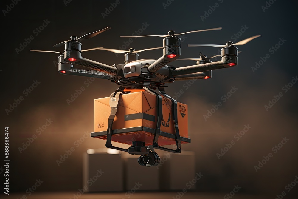 Quadcopter drone with camera, drone delivery service for efficient ...