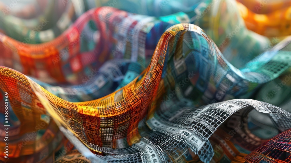 abstract digital art piece depicting the complexity of international ...