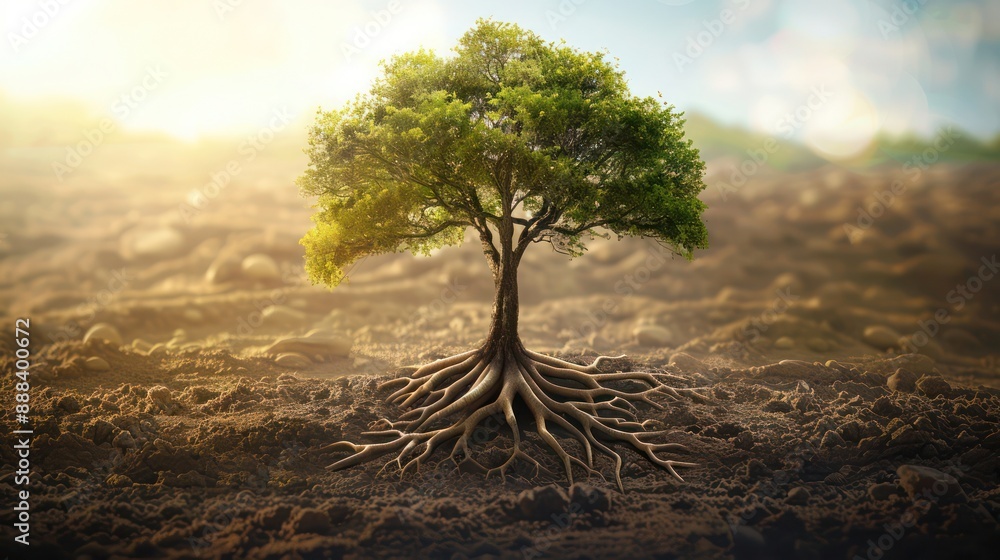 conceptual piece on corporate financial health, visualized as a robust ...