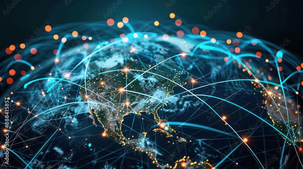 High-resolution visualization of a multinational corporation's global ...