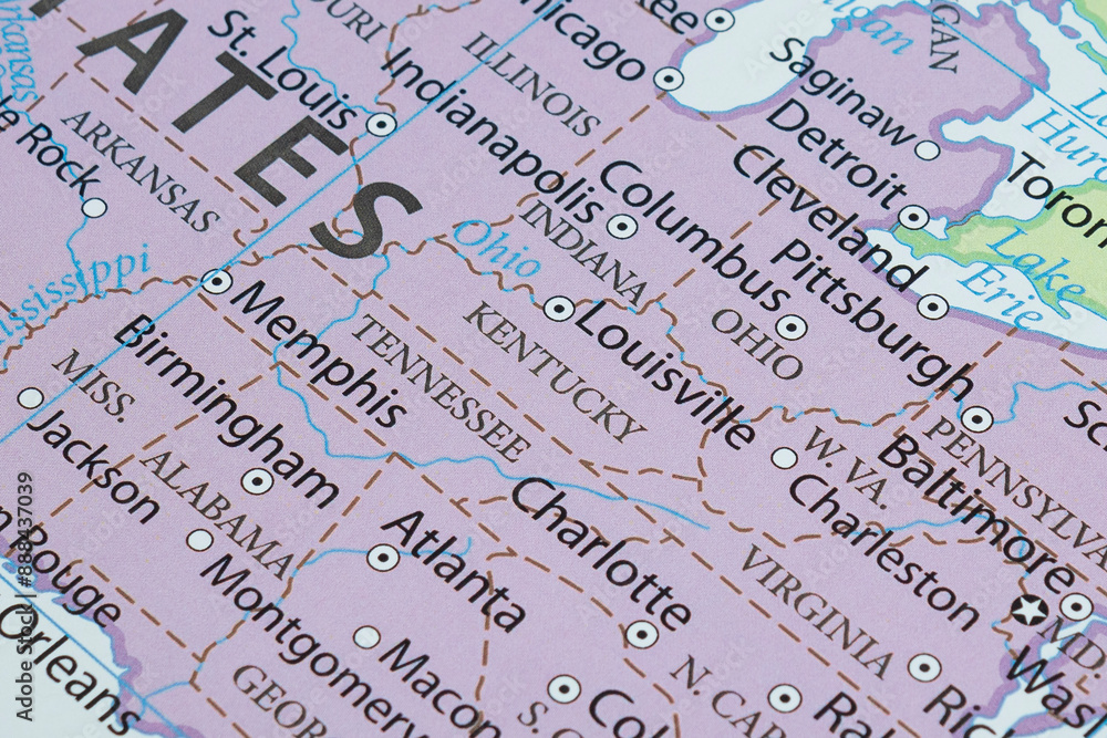 Macro photography of Kentucky state of United States of america ...