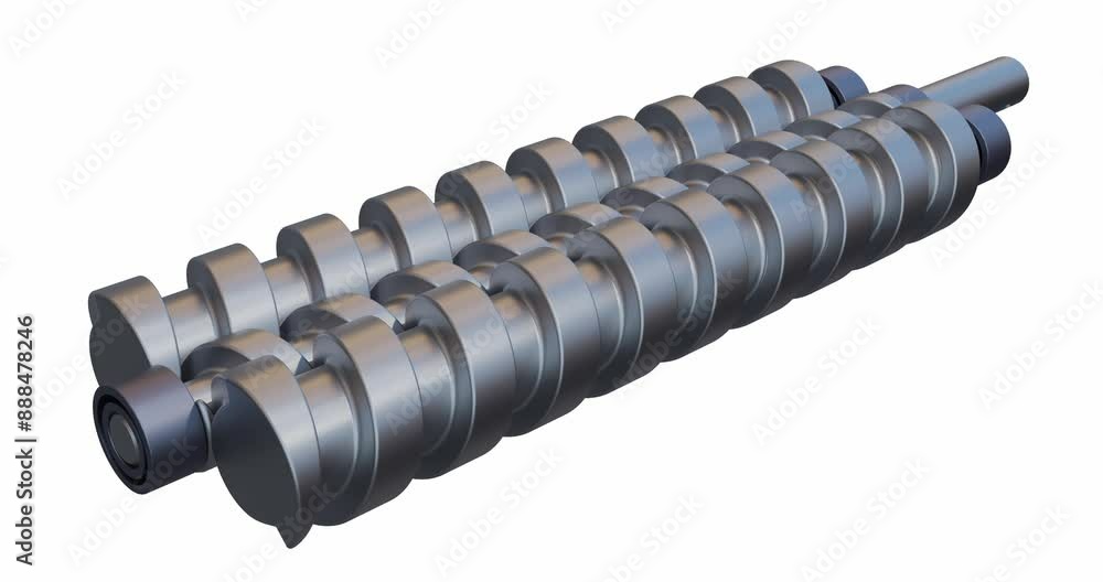 Three screw pump animation; positive displacement pump; Rotor dynamics ...