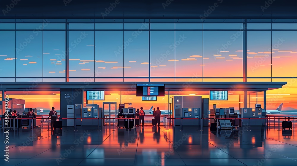 infographic on airport operations illustrating the functions of Baggage ...