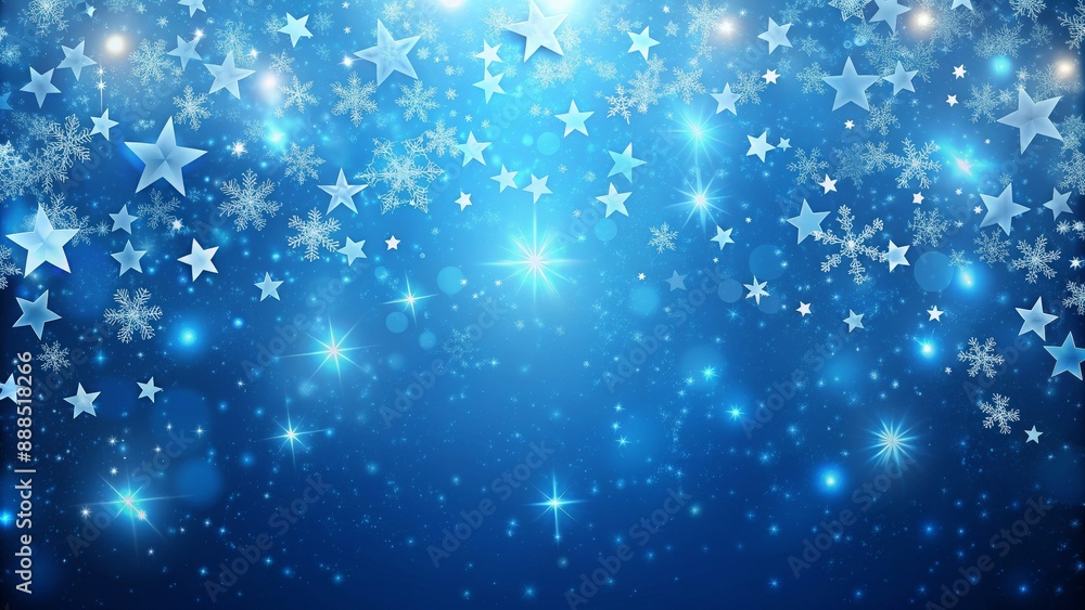 Blue background with stars and falling snow wallpaper , stars, snow ...