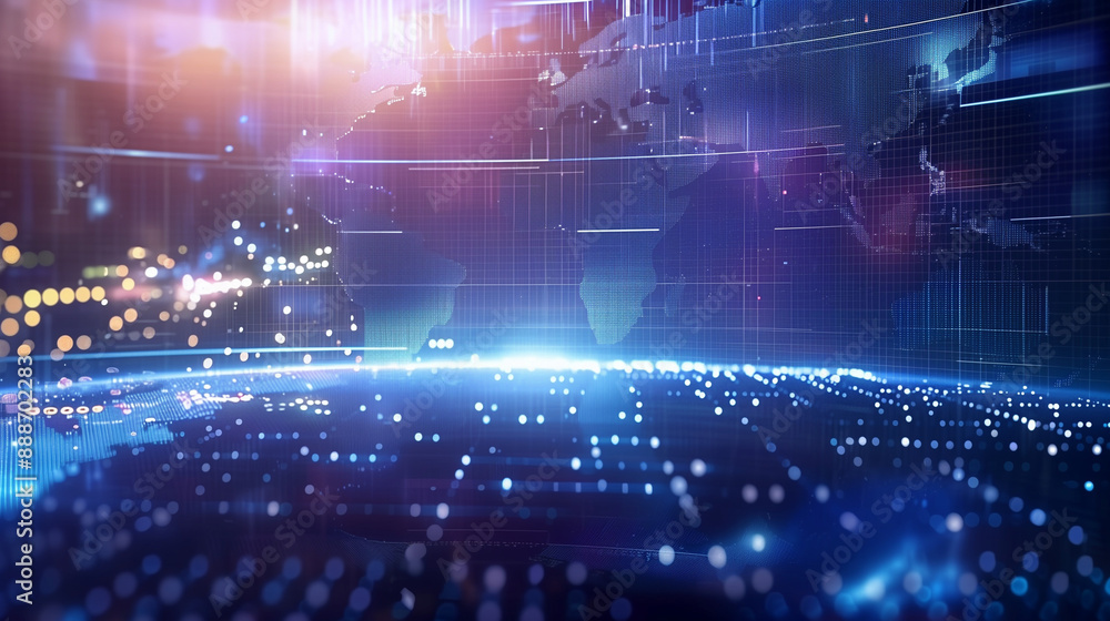 Digital World Studio Background for Live Breaking News and Global News ...