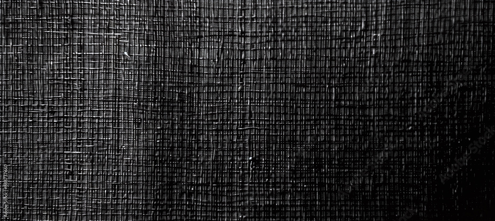 Detailed black woven fabric texture with an intricate pattern. The dark ...