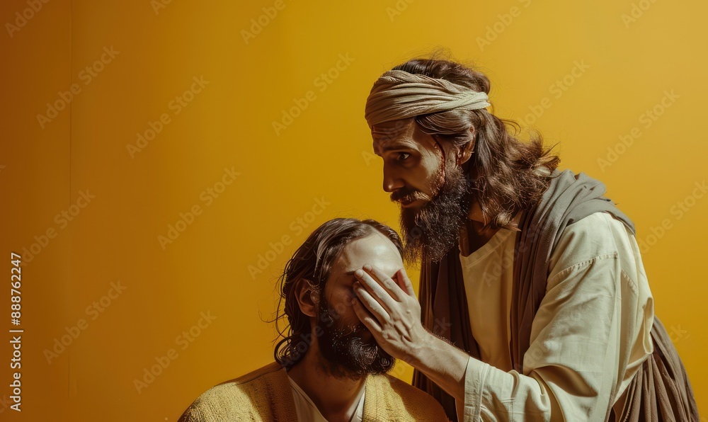 Jesus Christ Healing a Man. Stock Photo | Adobe Stock