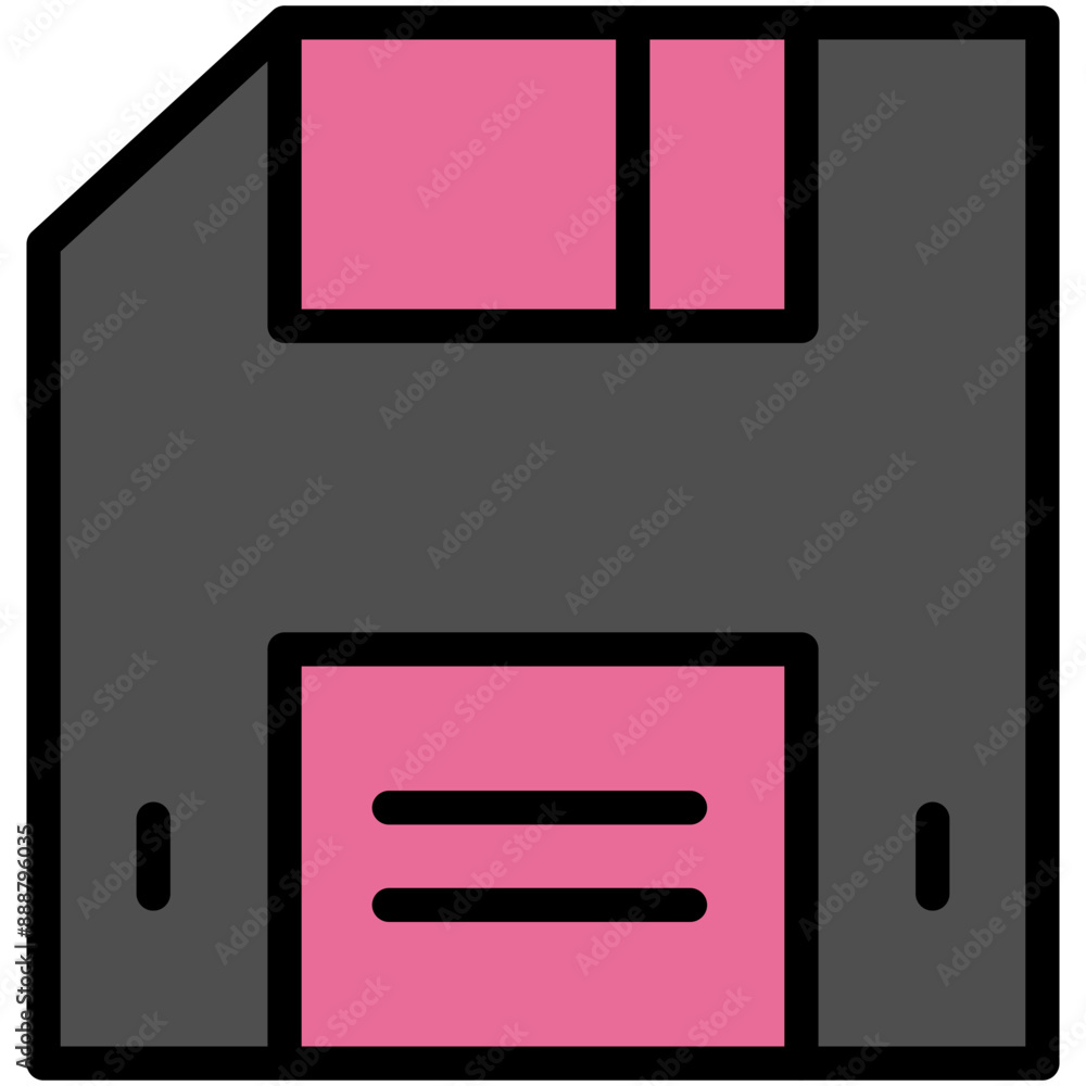 diskette filled line icon Stock Vector | Adobe Stock