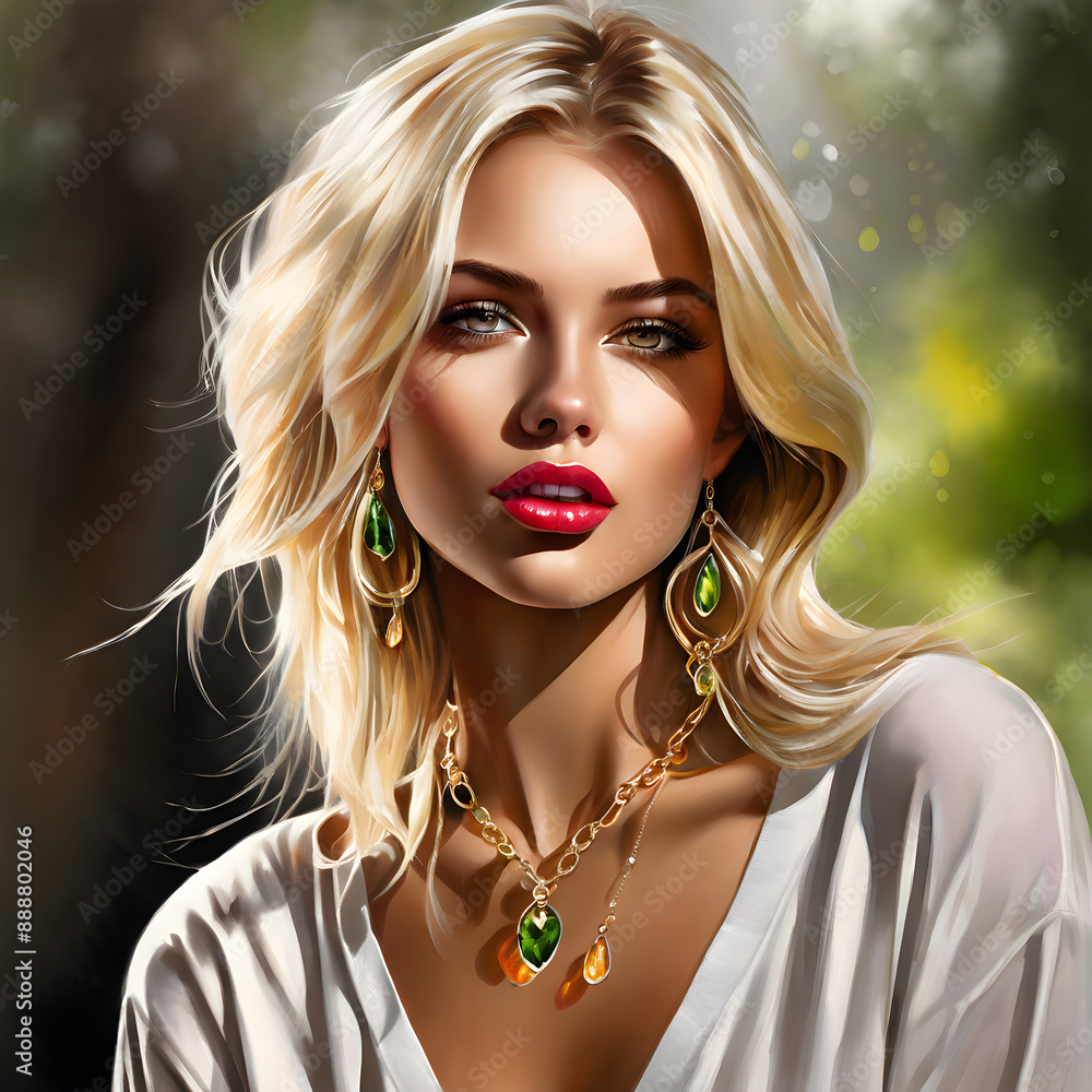 Her feminine color posture exudes an extremely seductive aura, drawing ...