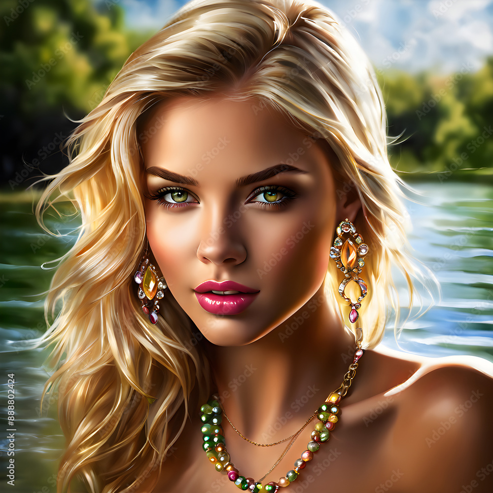 Her feminine color posture exudes an extremely seductive aura, drawing ...