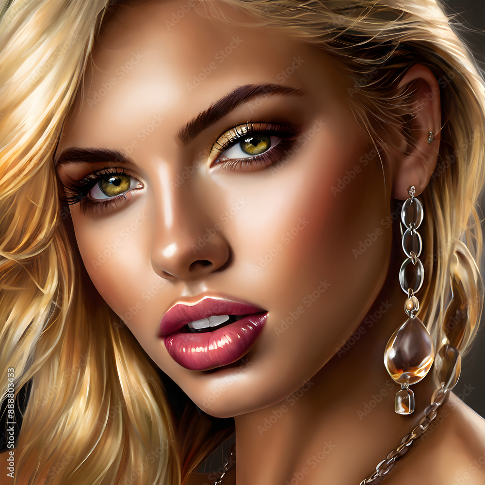 Her feminine color posture exudes an extremely seductive aura, drawing ...