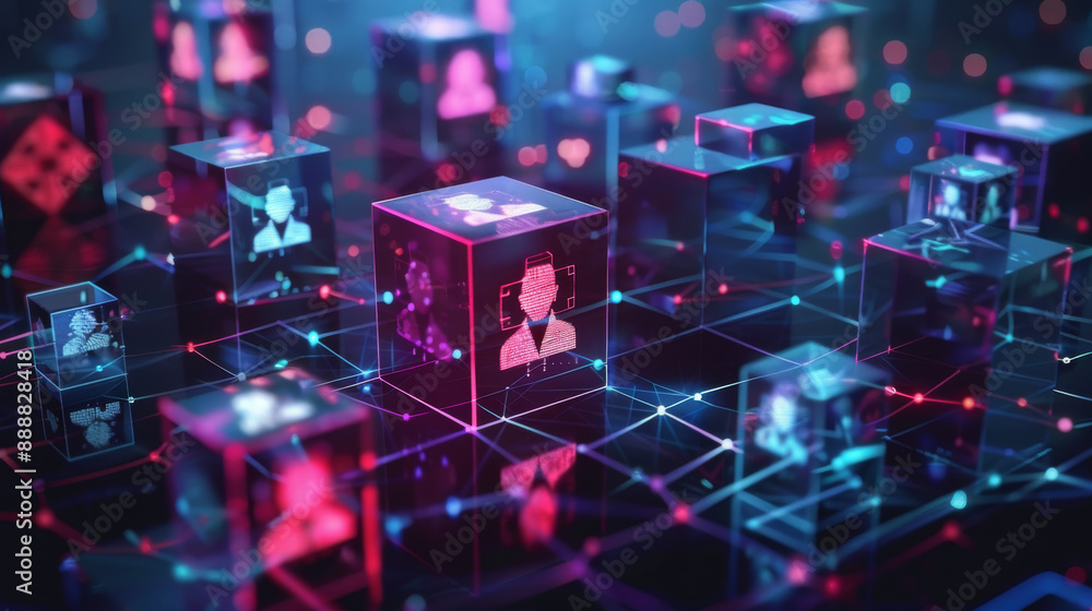 Corporate network illustration with people icons of businesspeople team ...