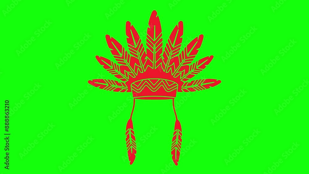 ethnic illustration video animation feather american indigenous ...