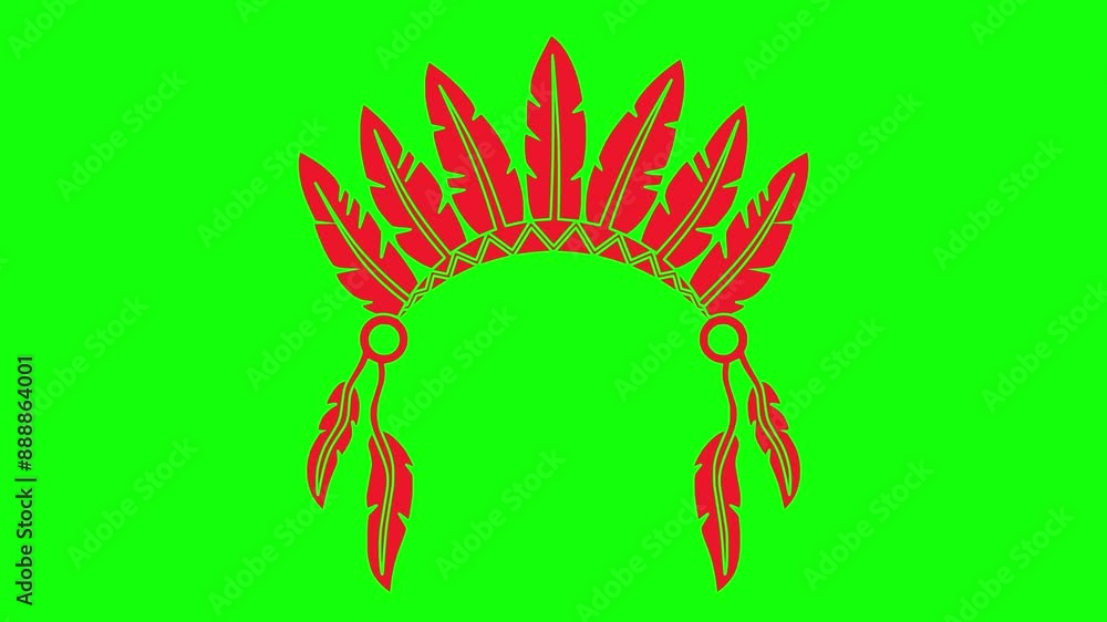 ethnic illustration video animation feather american indigenous ...