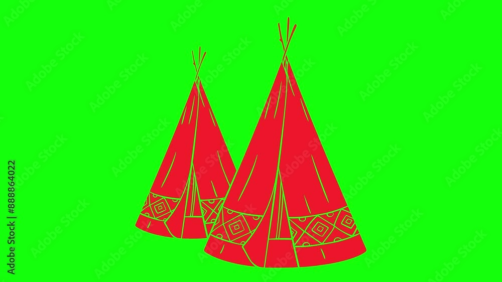 ethnic illustration video animation feather american indigenous ...