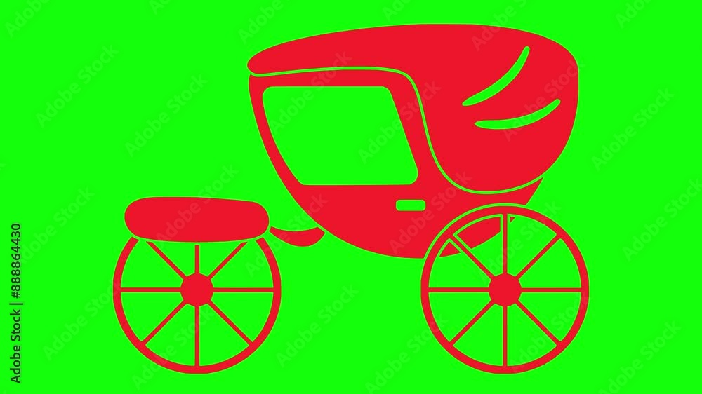 conestoga illustration video animation carriage transport wagon ...
