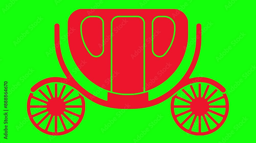 conestoga illustration video animation carriage transport wagon ...