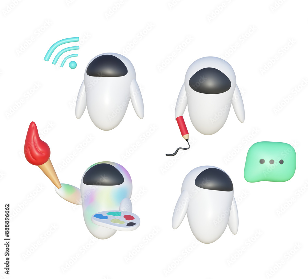 AI assistant, virtual conversation of customer and chatbot, answers on ...