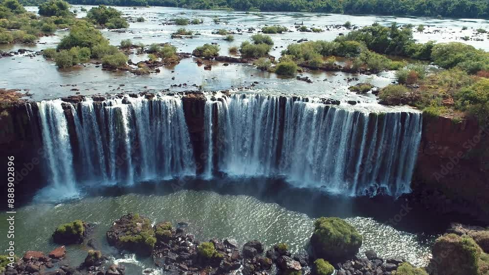 Iguacu Waterfalls At Foz Do Iguacu Parana Brazil. Experience The ...