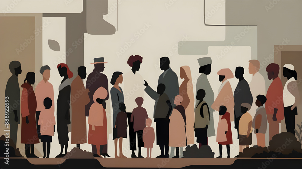 Multicultural Group Portrait: Symbolizing Global Harmony, Celebrating ...