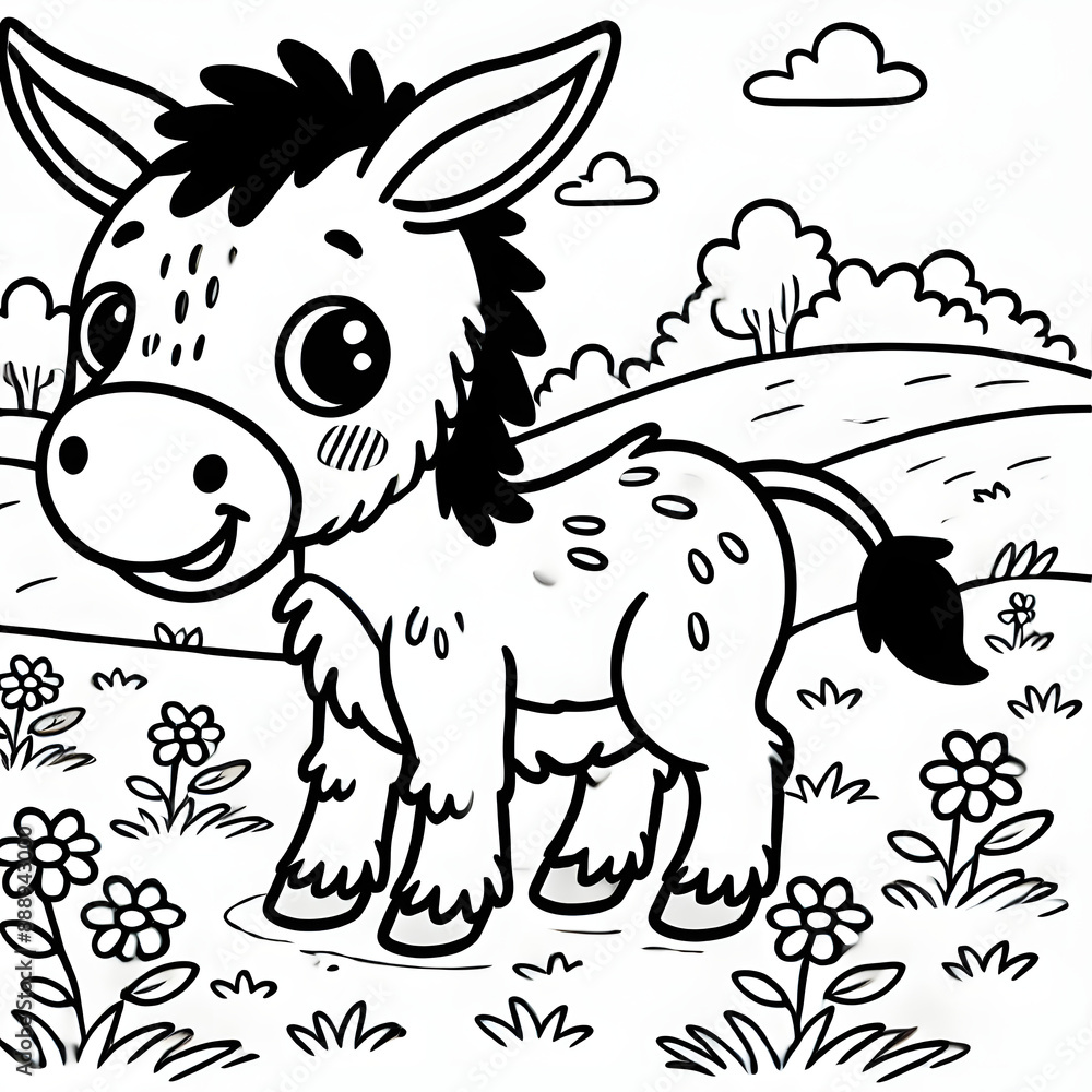 Ausmalbild Stock Illustration | Adobe Stock