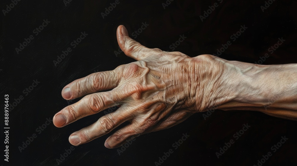 Dupuytren s contracture affecting the left hand Stock Photo | Adobe Stock