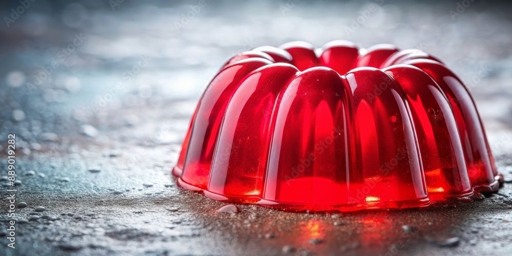 Red jelly with a shiny texture on a background, jelly, red,background ...