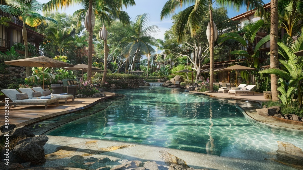 Create a comprehensive plan for a luxury resort in a tropical location ...