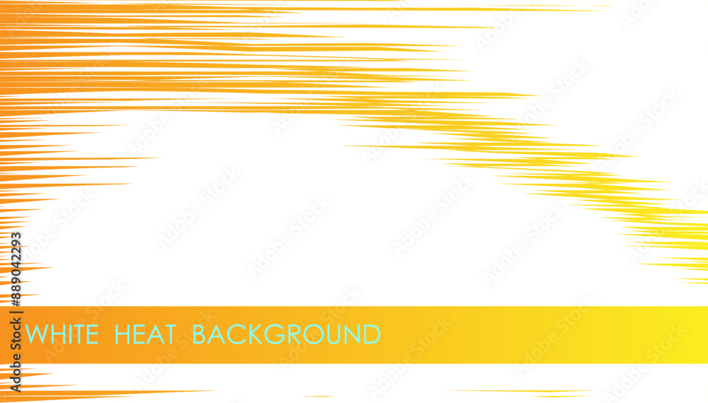 Horizontal white heat abstract background with white yellow sunbeam ray ...