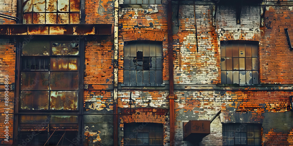The Silent Factories: Rusted steel beams and crumbling brick buildings ...