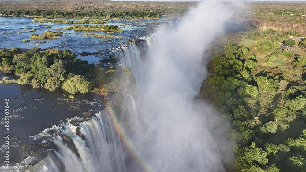 Victoria Falls At Livingstone Northern Rhodesia Zambia. Experience The ...