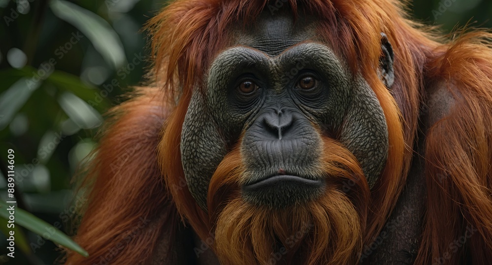 Orangutan,A male Sumatran Orangutan Sumatran Orangutans are critically ...