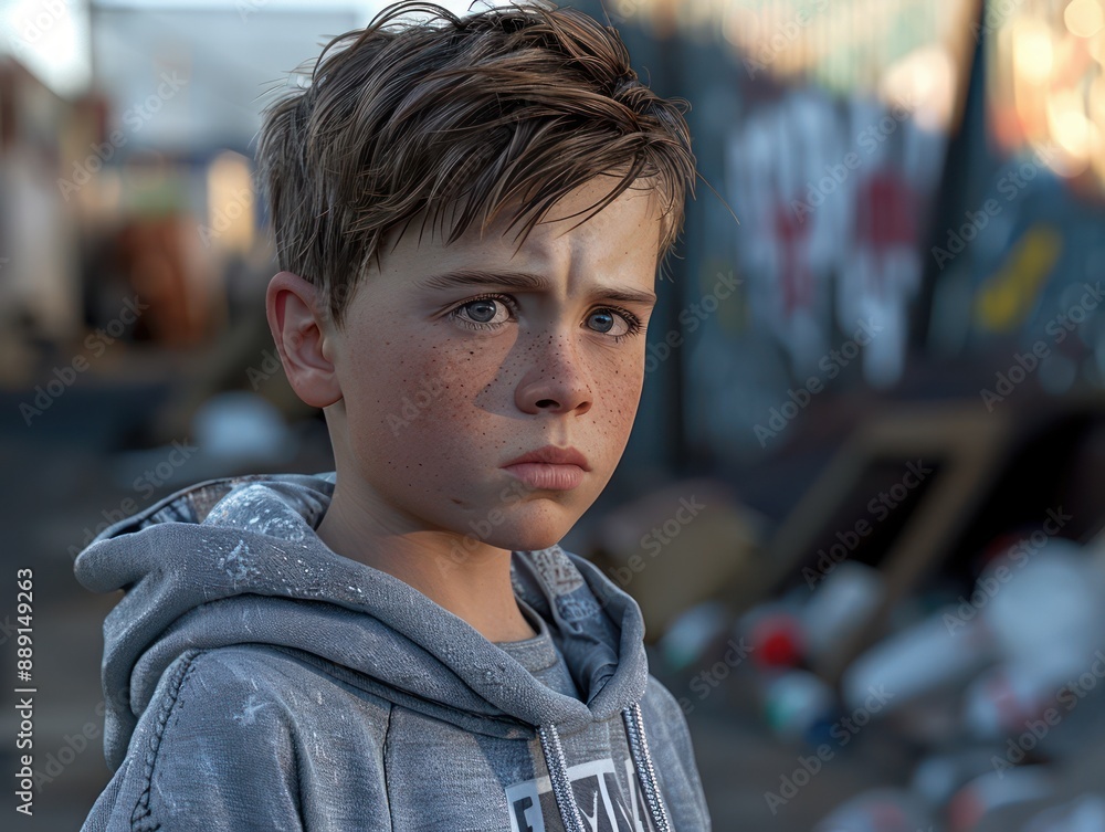 Young Boy Facing Adversity and Overcoming Challenges A Story of ...