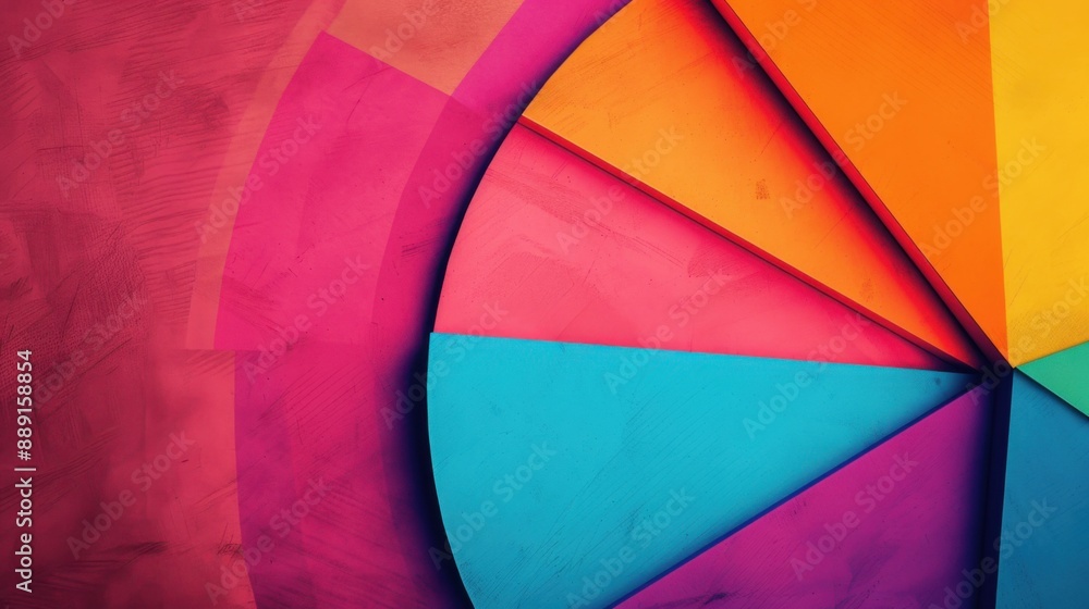 Colorful abstract background featuring vibrant geometric shapes in a ...
