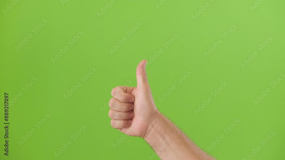 Like Gesture Hand Sign Emoji. Male Hand Showing Thumb Up Isolated ...
