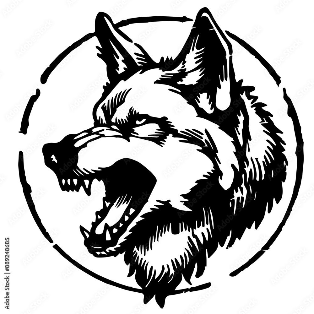 Wolf SVG vector transparent background PNG clipart Stock Vector | Adobe ...