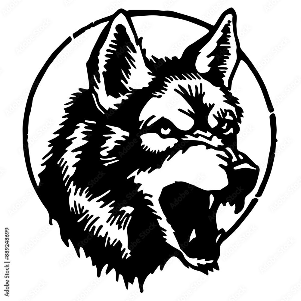 Wolf SVG vector transparent background PNG clipart Stock Vector | Adobe ...