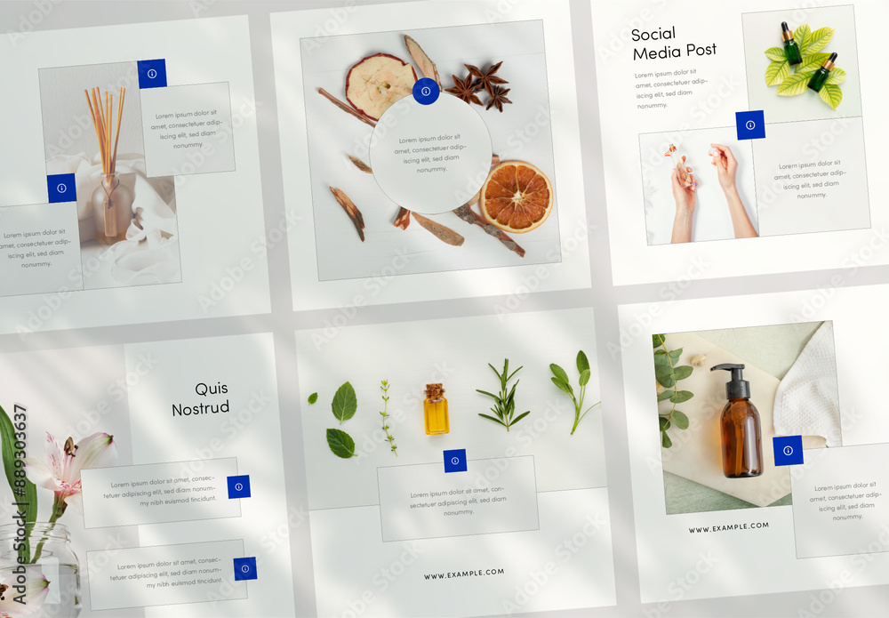 Minimal Product Promo Posts For Social Media Stock Template | Adobe Stock